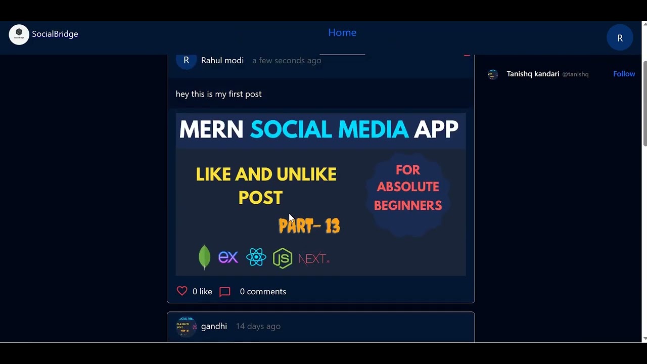 Social Bridge - A MERN Stack Social Media Web App Project - YouTube