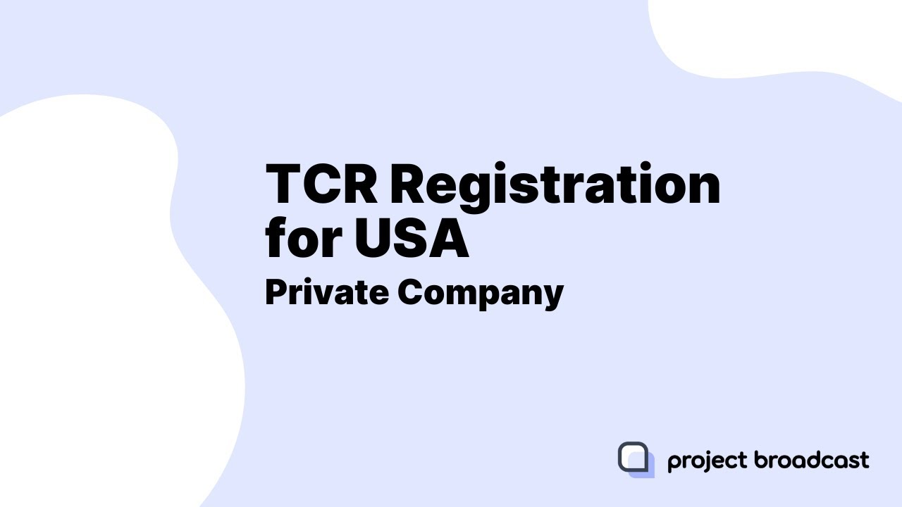 TCR for USA Private Company Registration Guide - YouTube