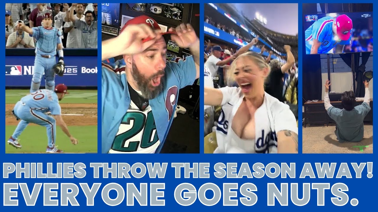 THE PHILLIES THROW THEIR SEASON AWAY! EVERYONE GOES NUTS. (Wild ...