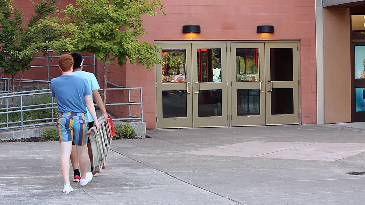 SNEAKING INTO THE MOVIE THEATER USING A LADDER - YouTube