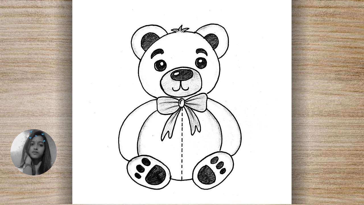 Very Easy Teddy Drawing 😍🧸 | How to Draw a Teddy Bear | Pencil Drawing ...