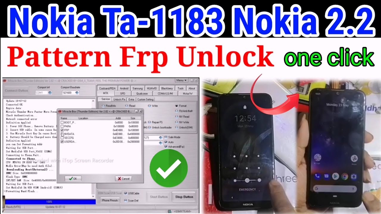 Nokia Ta-1183 Nokia 2.2 Pattern Unlock One Click | Miracle Cr@ck 2.82 ...