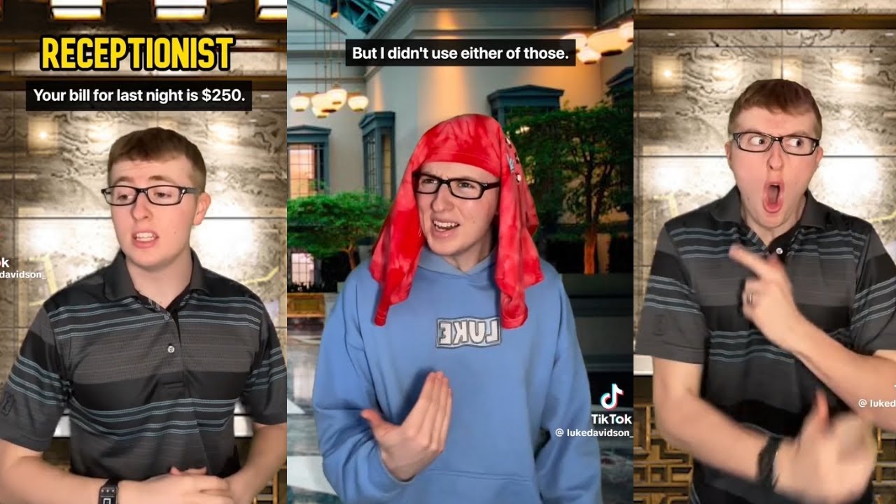 LUKE DAVIDSON FUNNY Compilation №214 / mom is shocked at hotel price ...