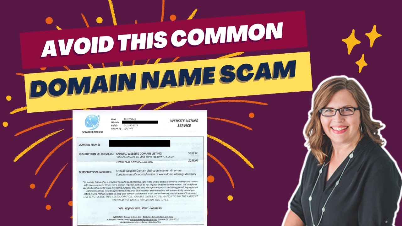 Is This Domain Listing Notice a SCAM? Protect Your Website! - YouTube