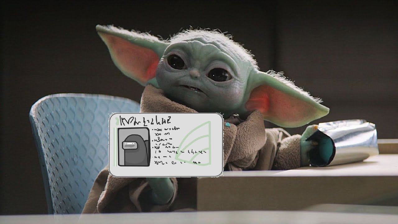 Baby Yoda Does Among Us Card Swipe - YouTube