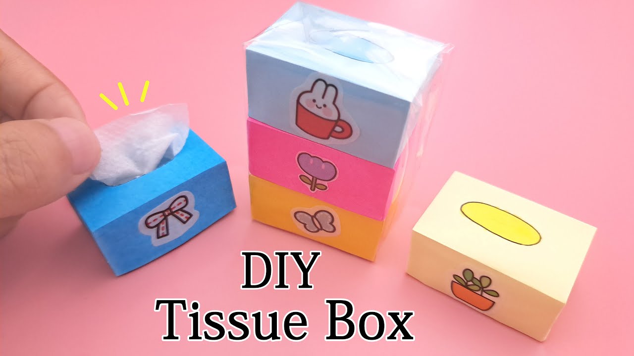 DIY Mini Tissue Paper Box | 折紙迷妳紙巾盒 - YouTube