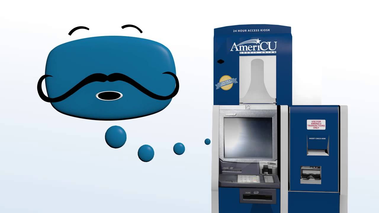 AmeriCU BIG BLUE Kiosk Video - Like an ATM only Better - YouTube