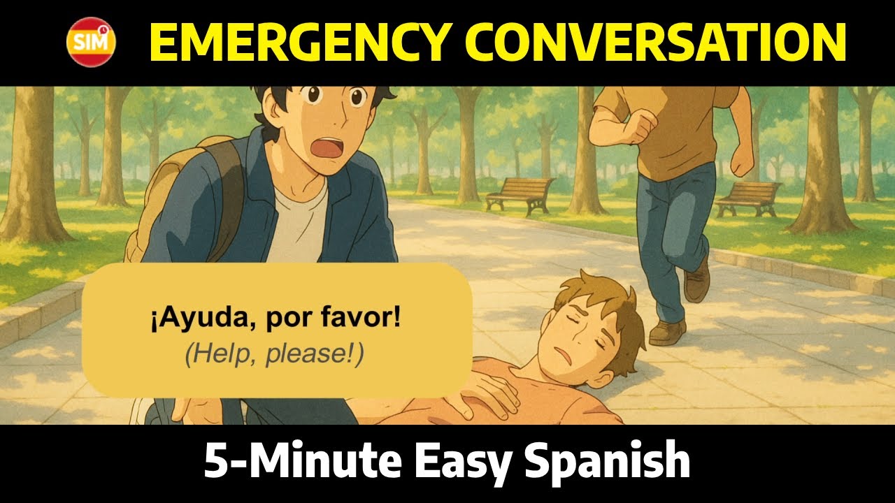 5-Minute Spanish Emergency Conversation 🚑 | Call 112 in Spanish Like a ...