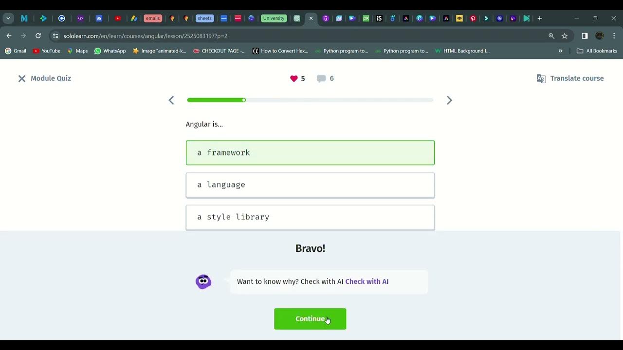 05 Module Quiz | Angular | Sololearn - YouTube