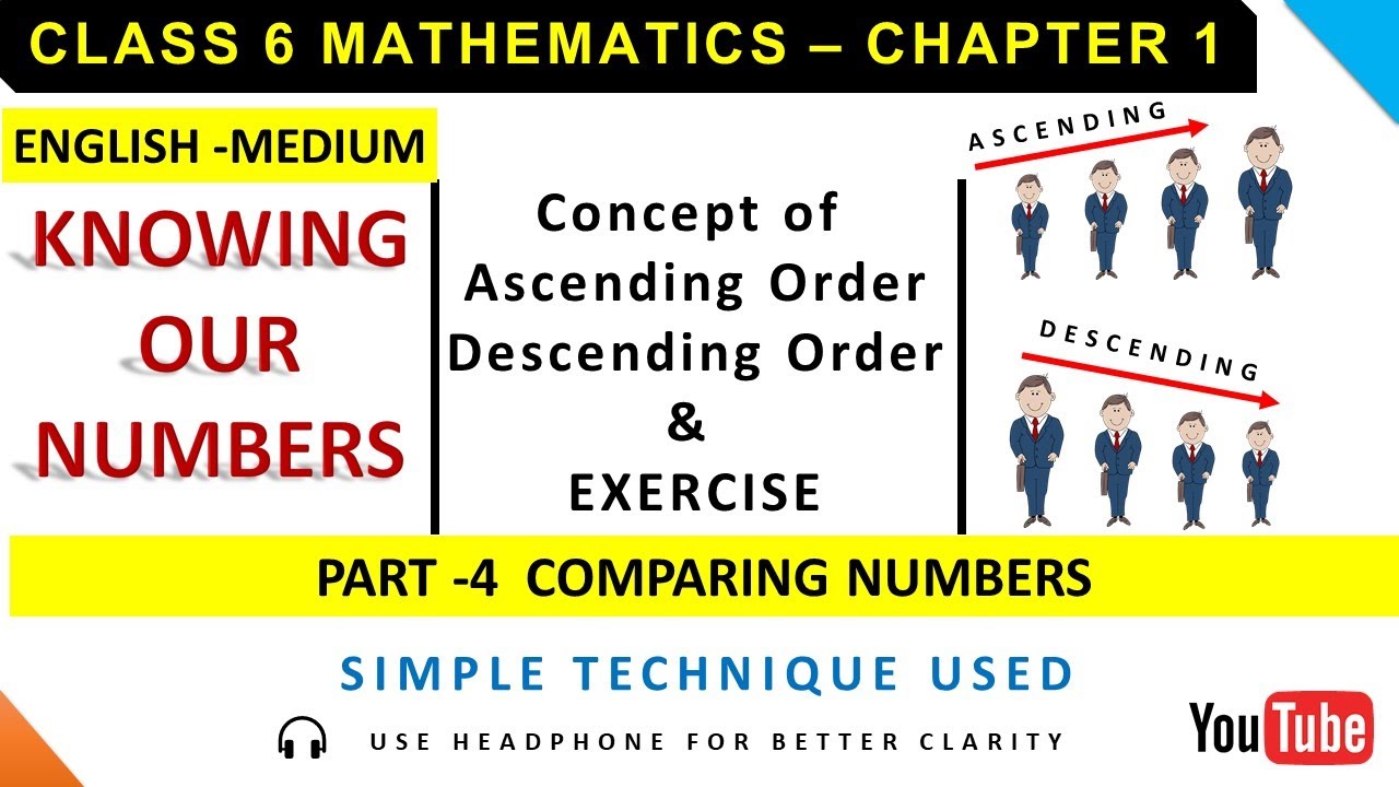 Best example on Ascending & Descending Order |Knowing Our Numbers ...