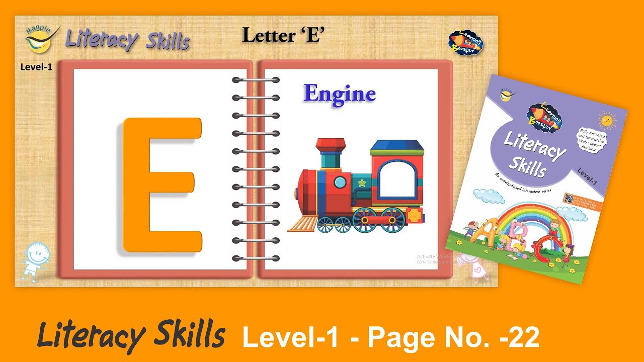 Letter-E | Literacy Skills Level-1 | Page-22 | Learning Booster ...