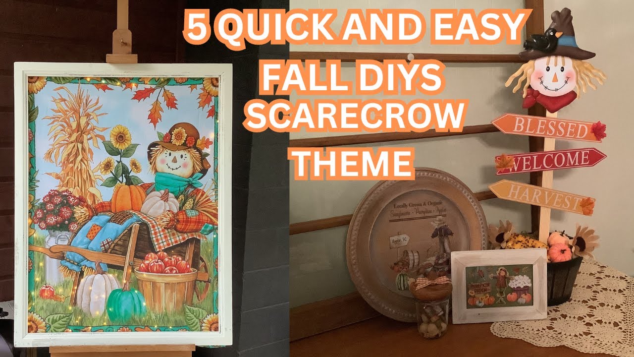 5 QUICK AND EASY FALL DIYS SCARECROW THEME FOLLOW ME ...
