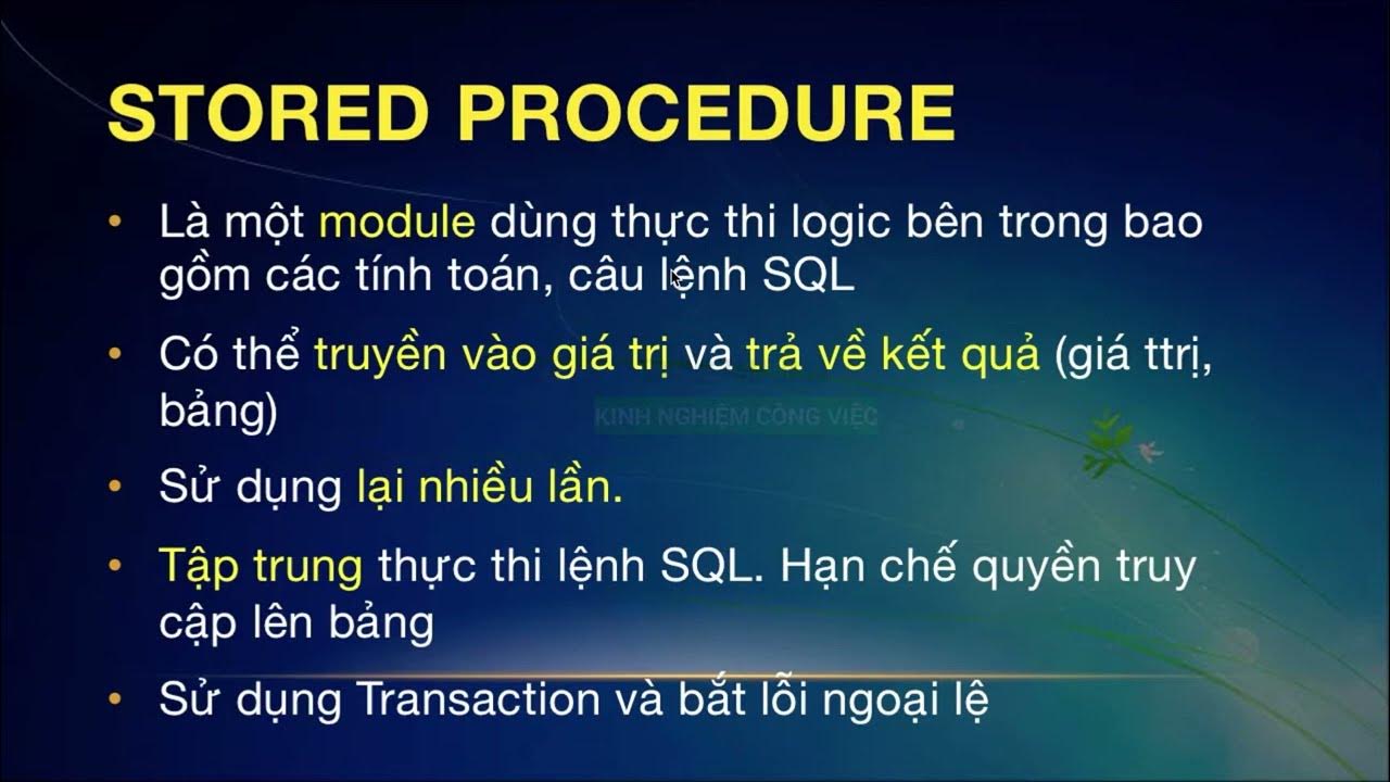 SQL 26 - SQL Stored Procedure - YouTube