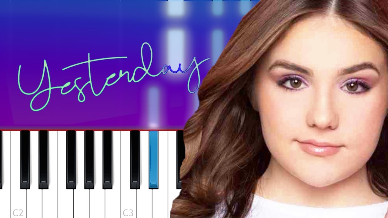 Piper Rockelle - Yesterday (Piano Tutorial) - YouTube