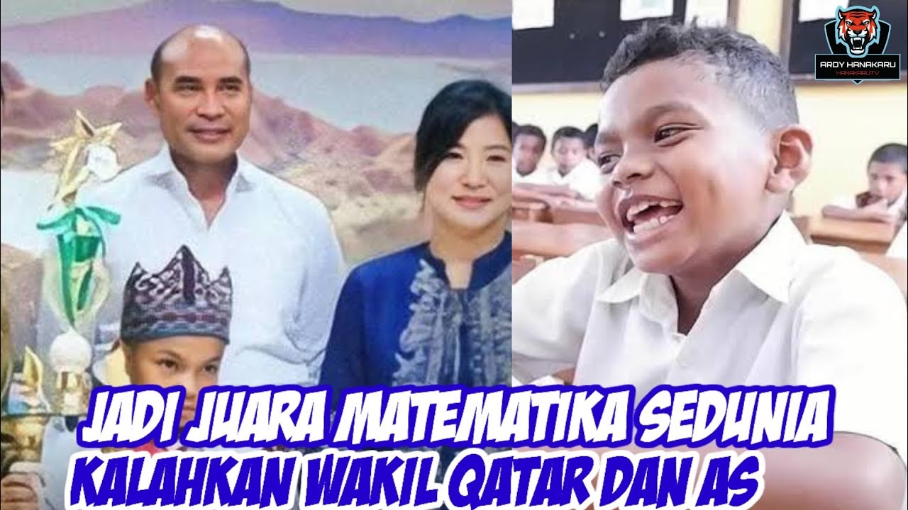 Viral Nono Bocah Jenius Umur 8 Tahun Asal NTT yang Jadi Juara Matematika Sedunia - YouTube