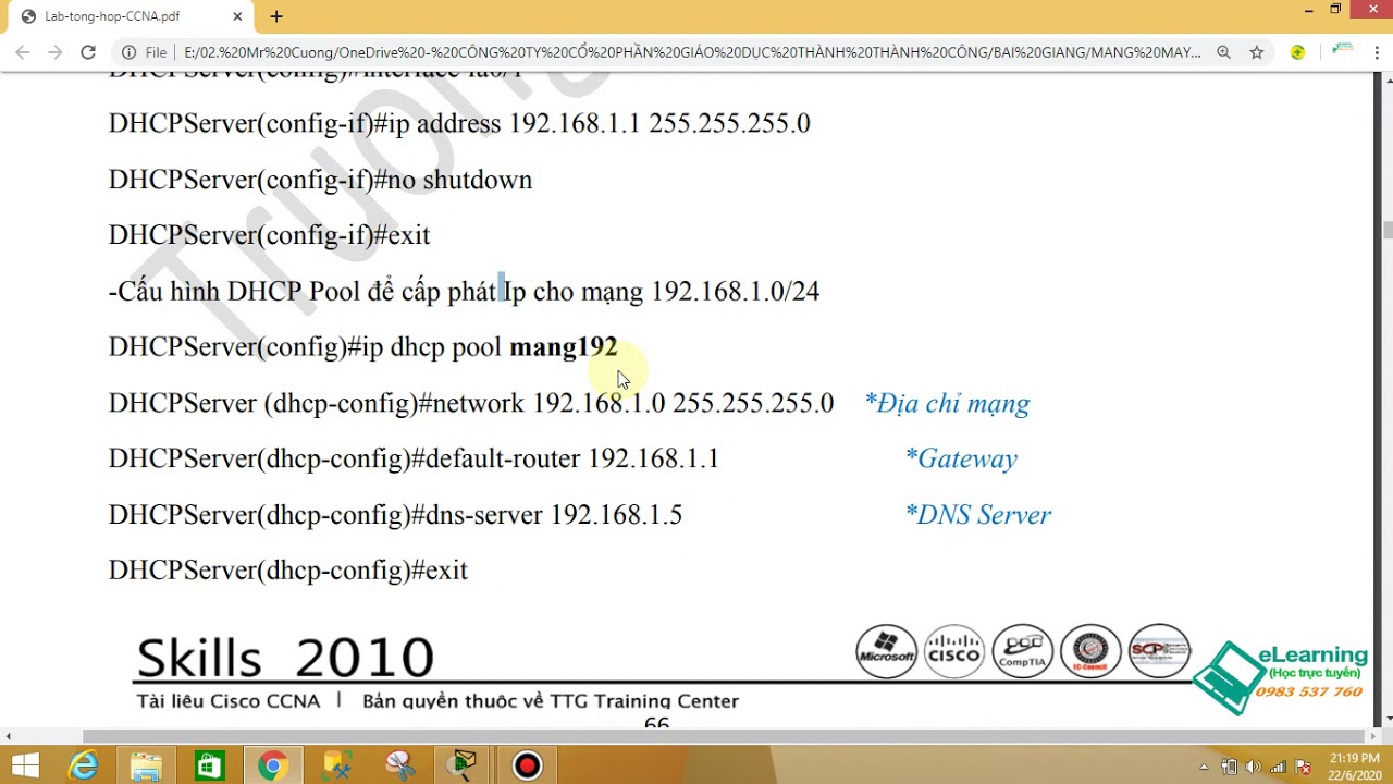 CCNA, LAB 8, DHCP, DHCP REPLAY Part 1 - YouTube