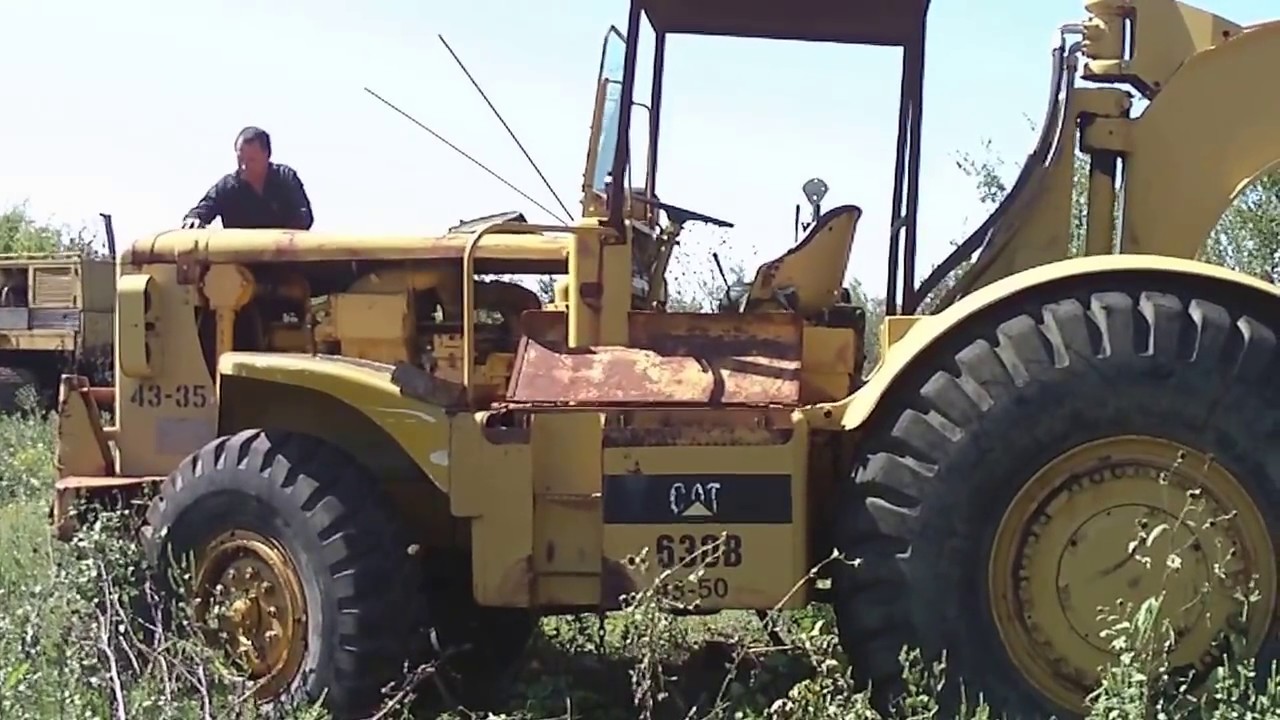 Starting the Big Tire 630B Scraper [HD 720p] - YouTube