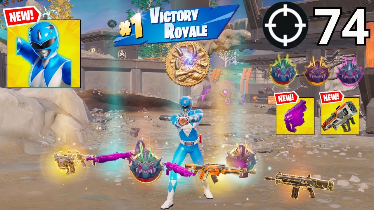 74 Elimination POWER RANGERS Solo Vs Squads Zero Build Gameplay (NEW ...