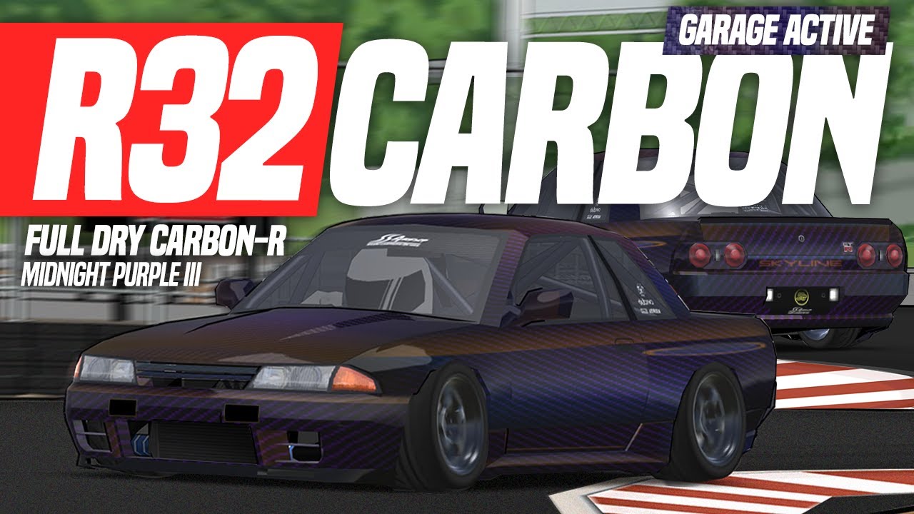 Livery Nissan GTR-R32 "Garage Active" Full dry-carbon Midnight purple ...