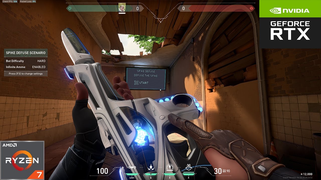 VALORANT : RTX 3060 12 GB + Ryzen 5700X : HIGH ALL + AA ON : HARD BOT DEFENCE AND ATTACK 1 - YouTube