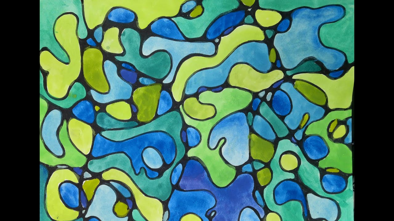 Neurographic Art 7th Grade - YouTube