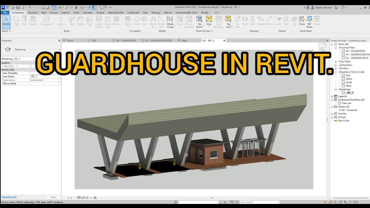 Guardhouse in Revit. - YouTube