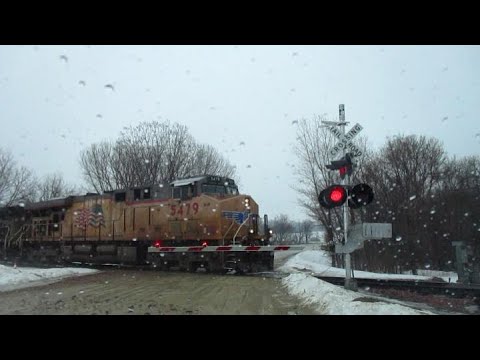 UP 5479 South MITPS Fimed At North Kasper Siding Awesome Extra Horns!! (3-16-2023) - YouTube