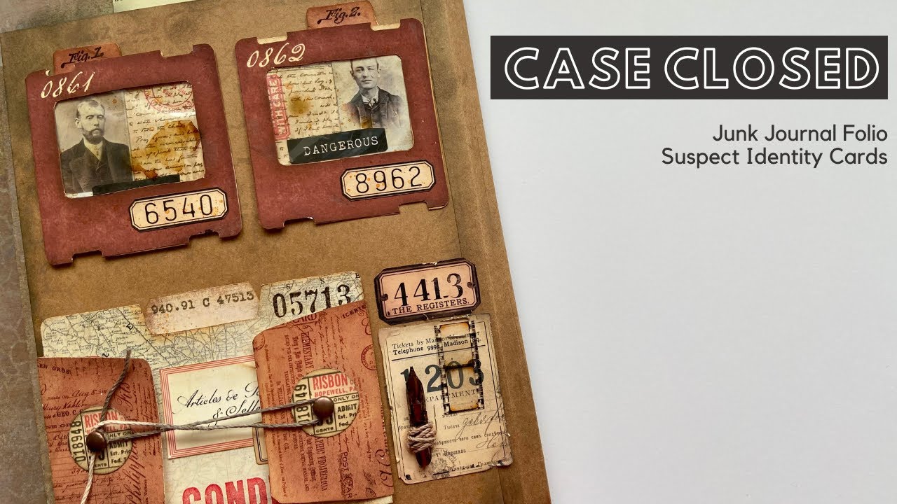 Junk Journal Folio | Case Closed | Part 5B | Identity Card Slide ...