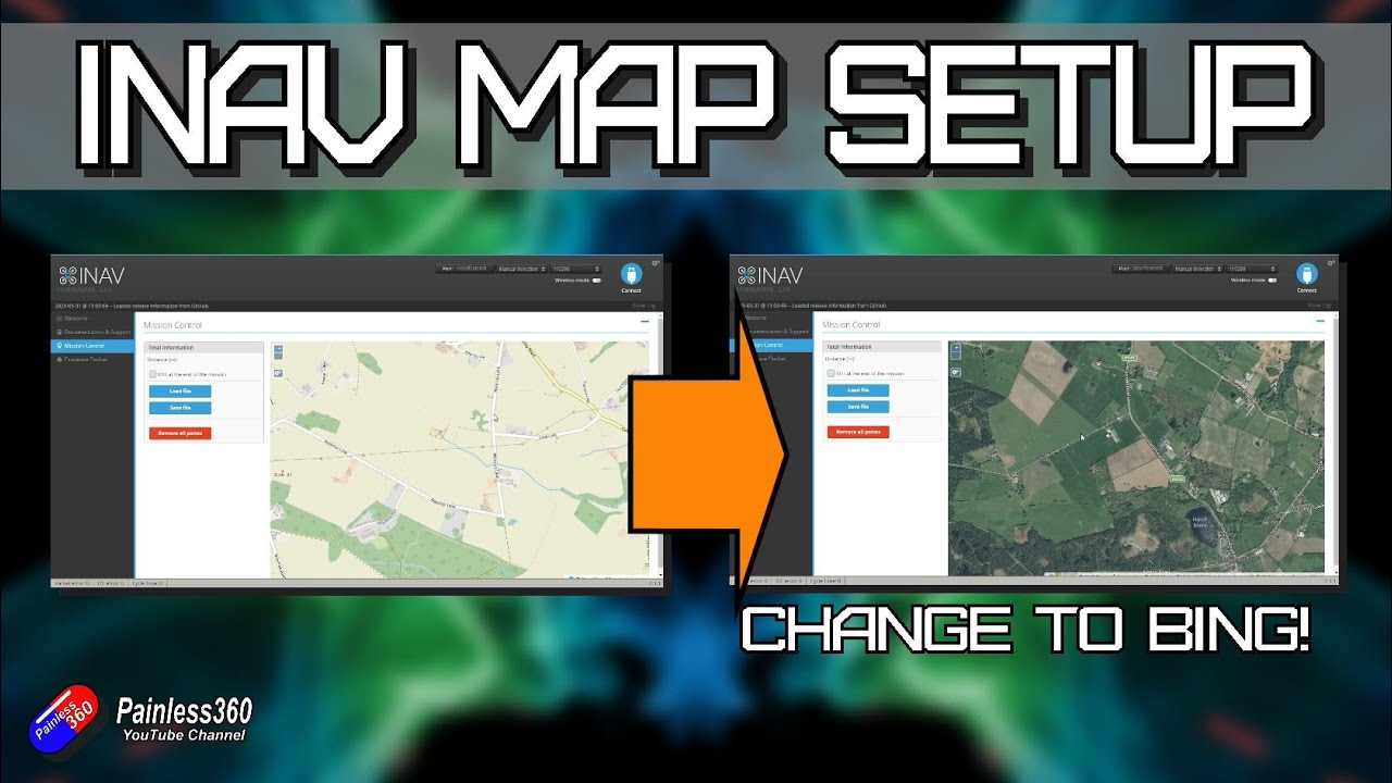 INAV Configurator: How to change the map to Bing! maps. - YouTube