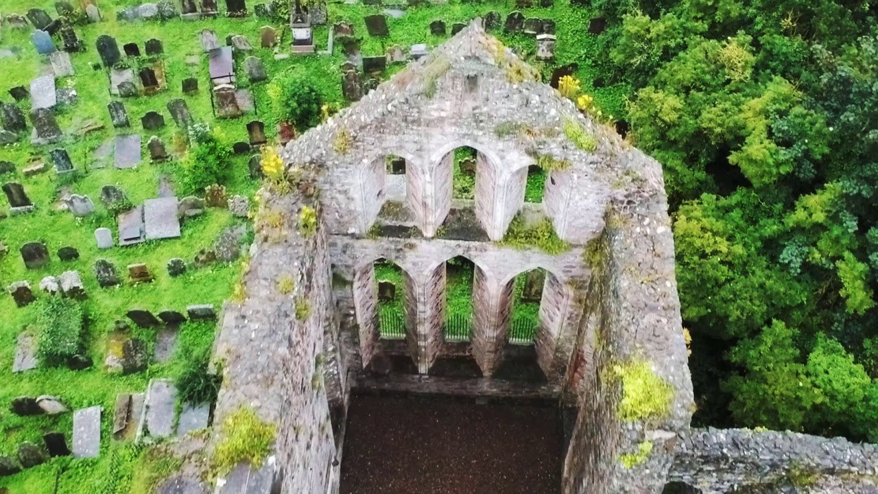 Grey Abbey - Part 1 - from above - YouTube