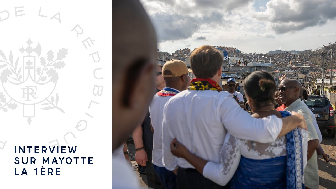 Interview du Président Emmanuel Macron sur Mayotte la 1ère. - YouTube