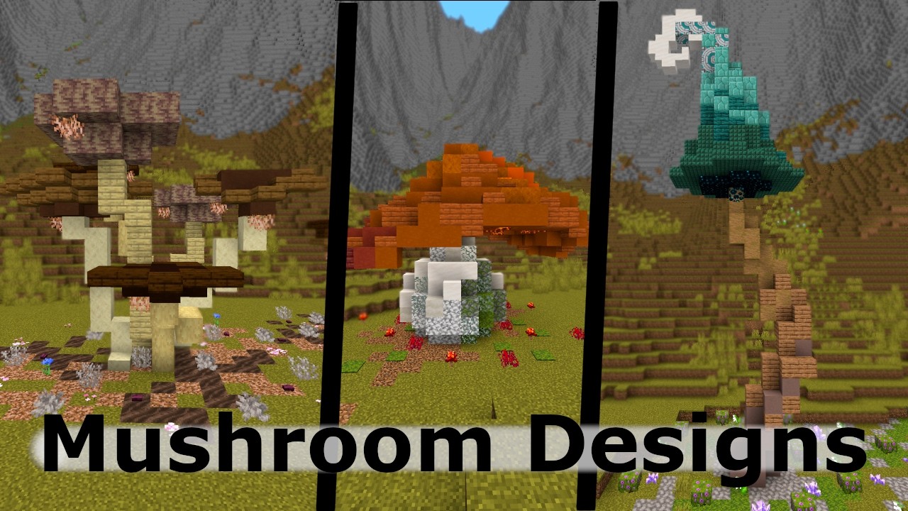 Fantasy Mushroom Build Inspiration Minecraft - YouTube