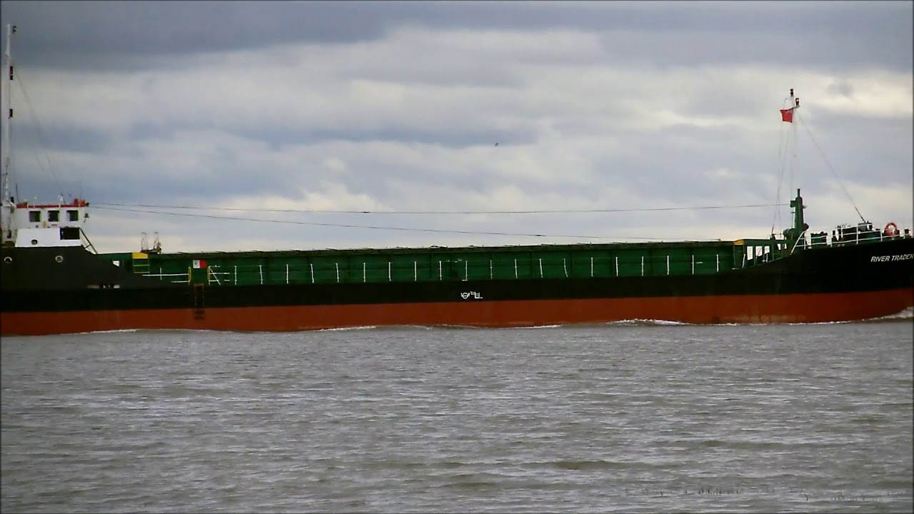 MV River Trader passing the Naze Point on the River Ribble outward ...
