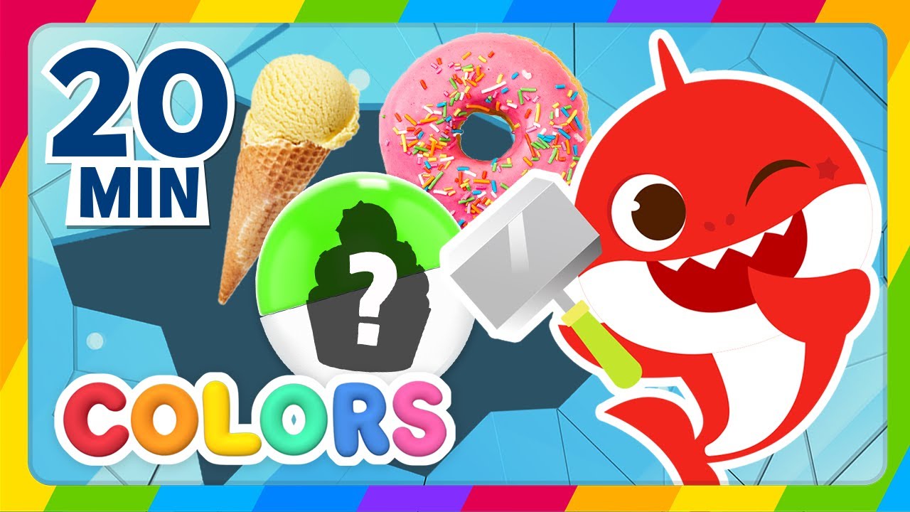 🌈 Learn Colors with Baby Shark 🦈｜Breaking Ice Cube｜Color Compilation ...