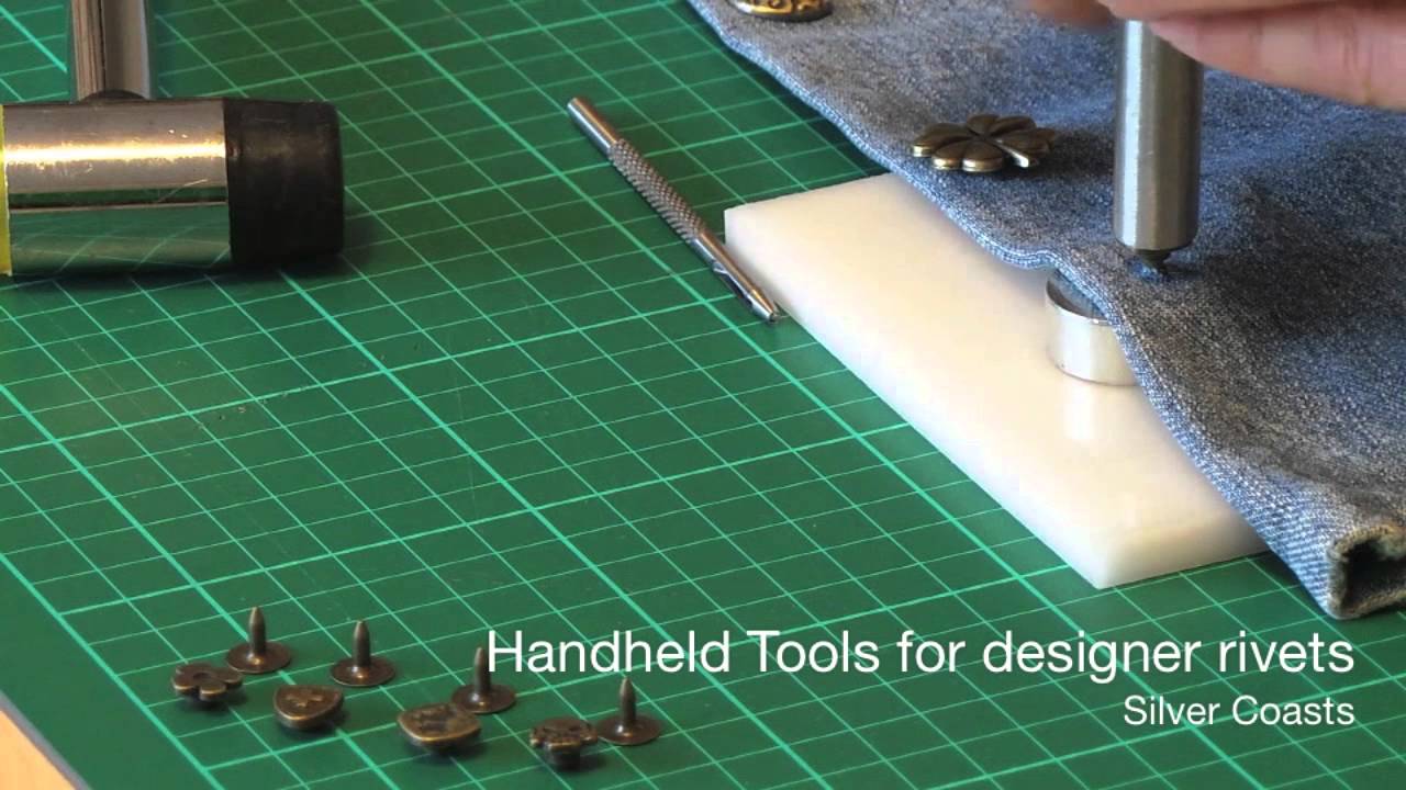 How to use hand held tools for setting up designer rivets - YouTube
