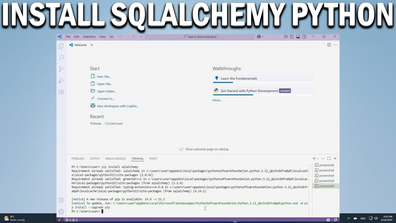 How To Install SQLAlchemy in VS Code Set Up SQLAlchemy for Database Management in Python - YouTube