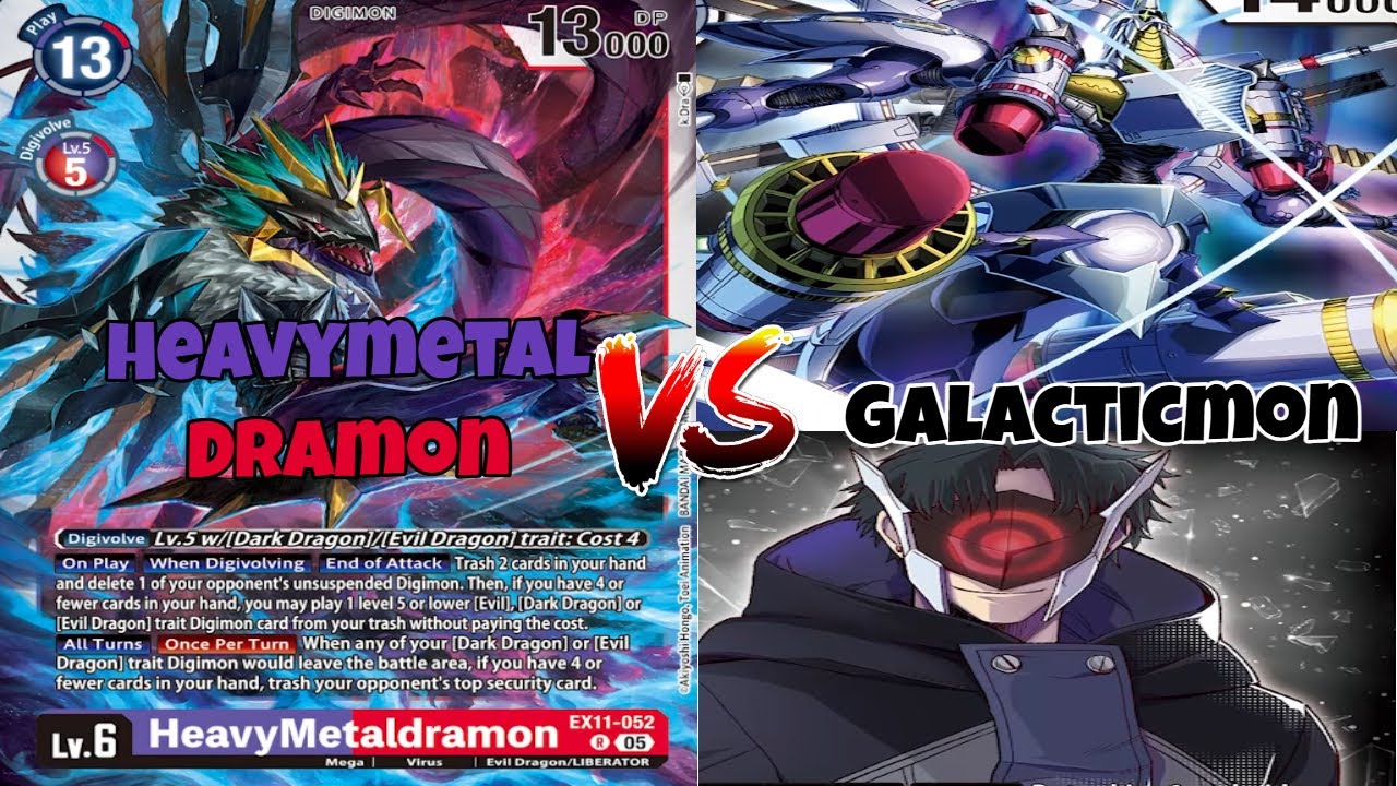 Heavymetaldramon VS Galacticmon |Digimon TCG EX 11 Dawn of Liberator ...