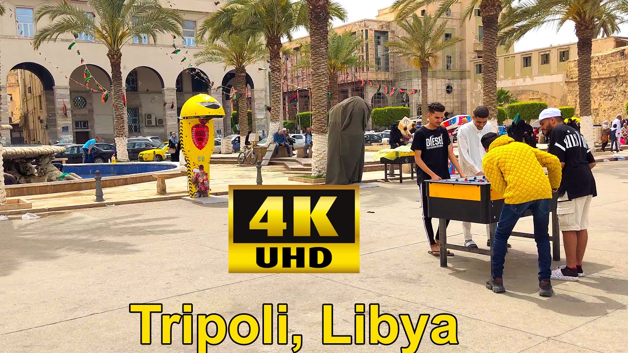 Tripoli, Libya 4K Walking جولة في ميدان الشهداء و شارع ميزران - YouTube