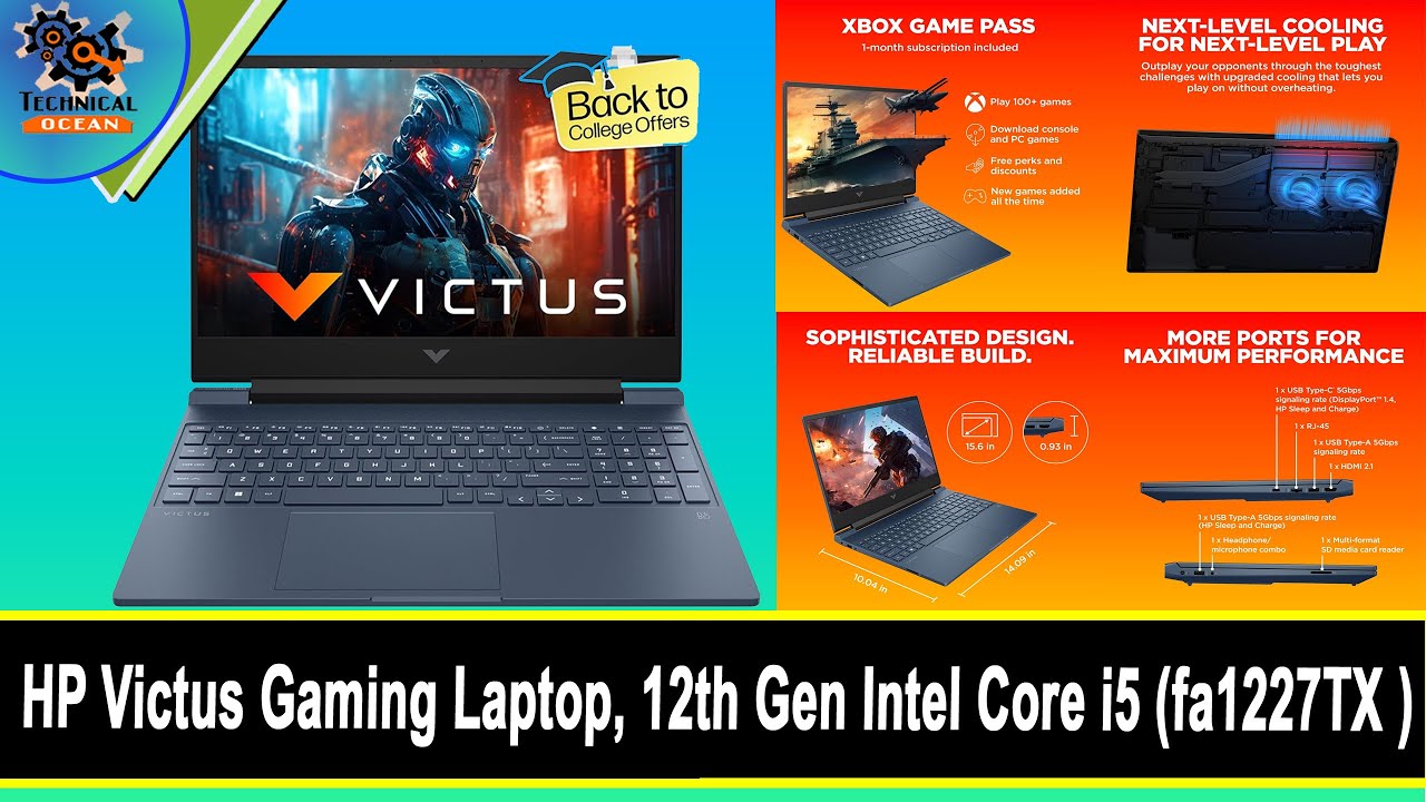 HP Victus Gaming Laptop, 12th Gen Intel Core i5-12450H,4GB RTX 2050 GPU ...