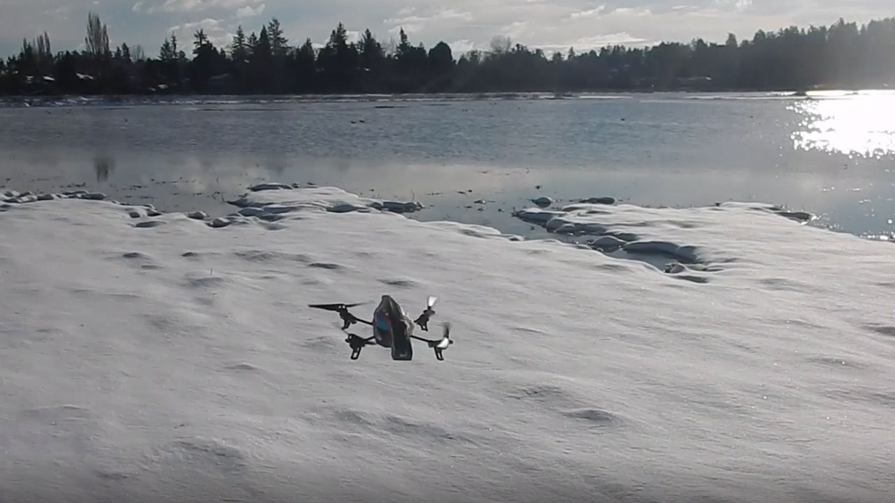Drone Over Snow - YouTube