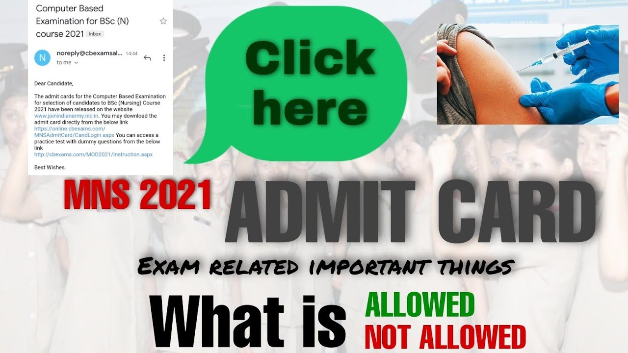 MNS Admit card | Admit card download link | Instructions preview ...