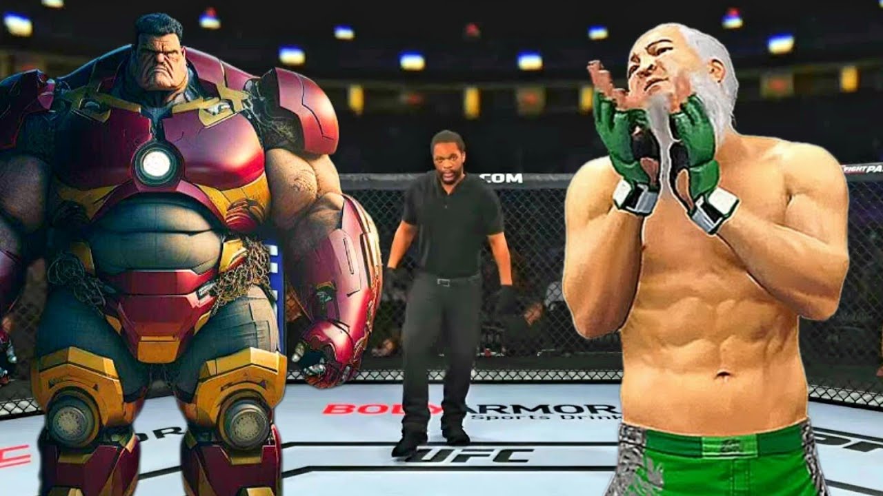 Crazy Fight 🔥🐉Iron Man Fat vs. Old Bruce Lee - EA Sports UFC 4 Rematch ...