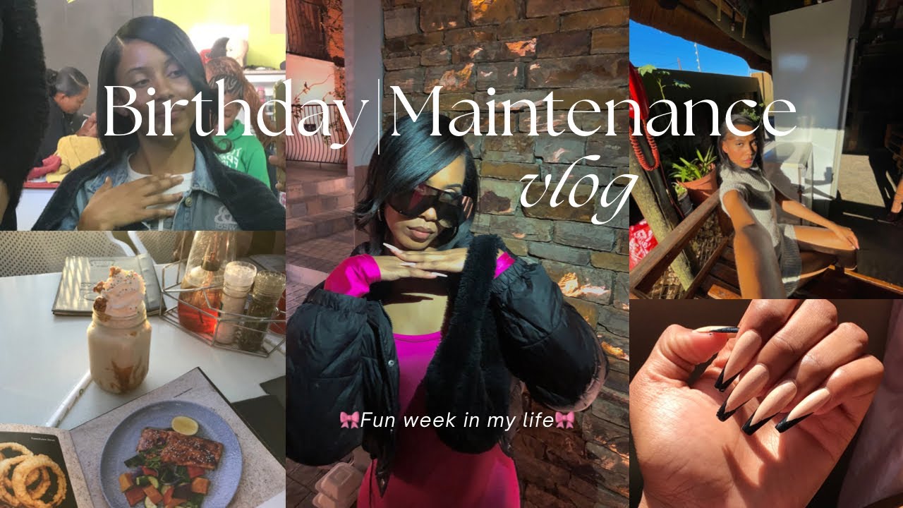 MAINTENANCE / BIRTHDAY CONTINUATION VLOG!!🎀🎂Hair, nails & lashes ...