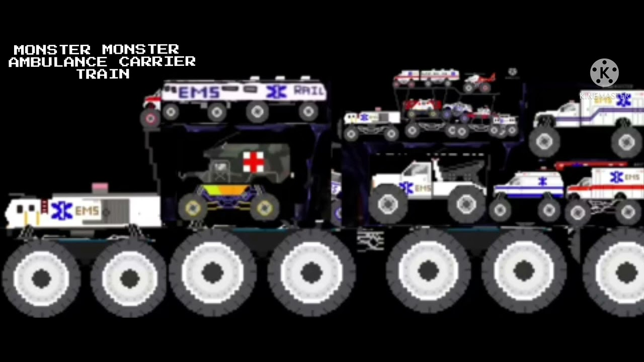 Monster Monster Monster Ambulance Carrier Train For Tyresse's world ...
