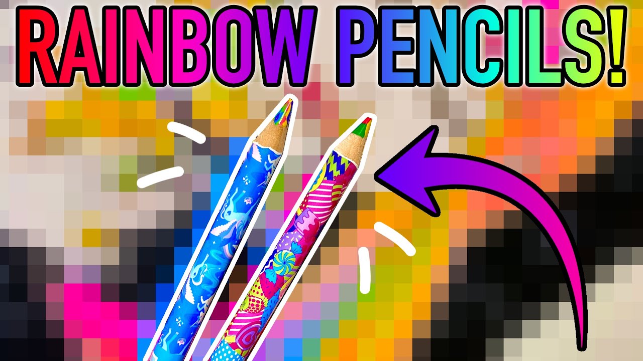 RAINBOW PENCILS! Can I Make ART With Them?! - YouTube