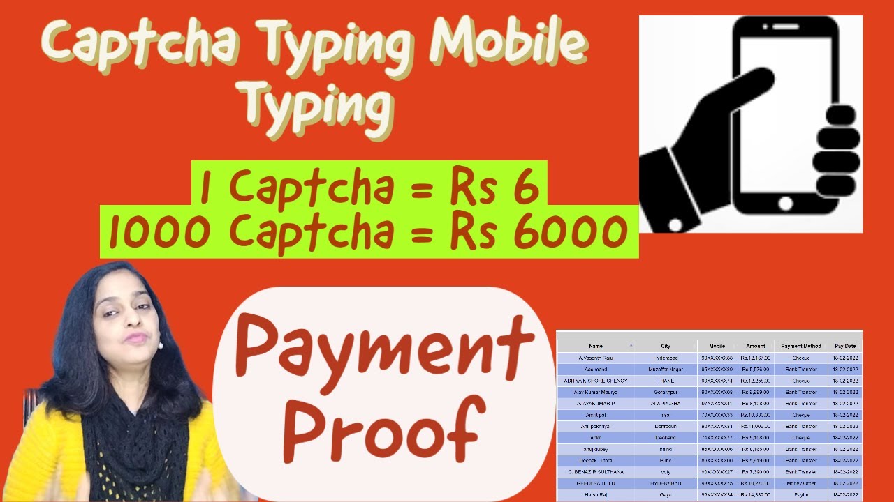 Mobile Captcha Typing I Captcha Work I Best Captcha Website I Earn ...