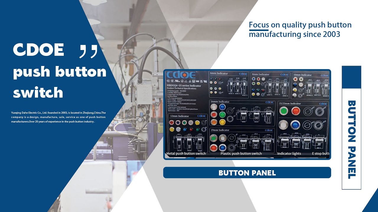 Premium push button switches panel collection: Metal and Plastic ...