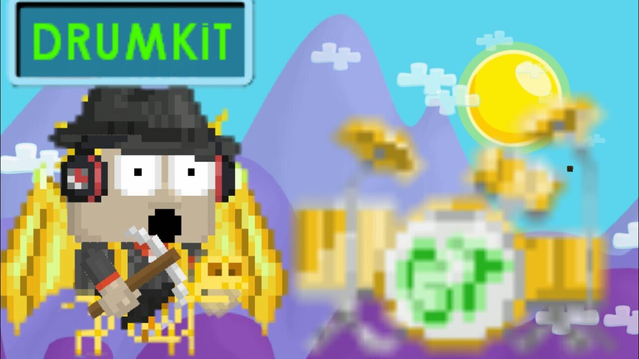 Growtopia| How to make a drumkit - YouTube