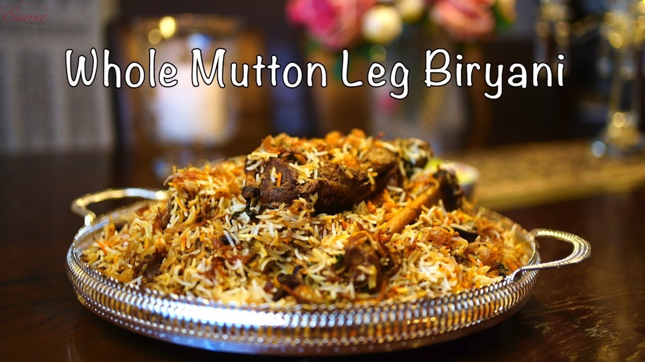 Mutton Raan Biryani | Mutton Whole Leg Biryani | Lamb Biryani | Essence ...