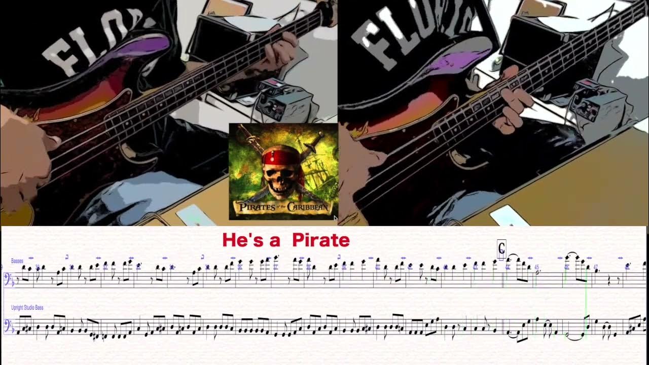 Pirates Of The Caribbean - He's A Pirate theme (on Bass Guitar) - YouTube